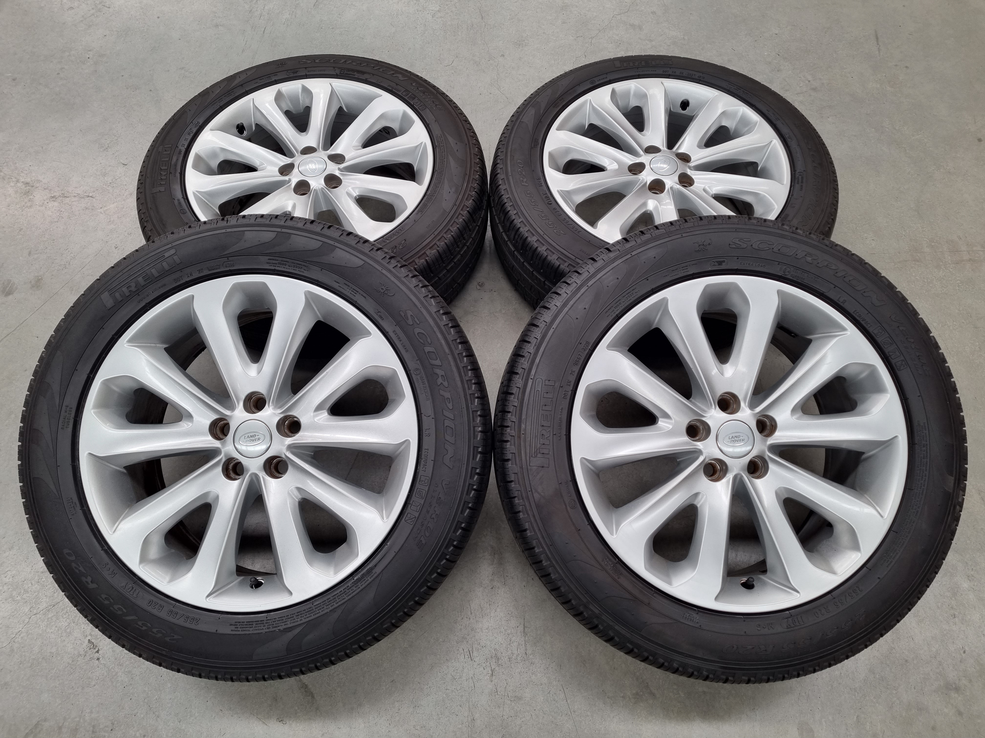 Genuine Range Rover Sport 20 Inch Silver CK52DA Wheels and Tyres Set o ...