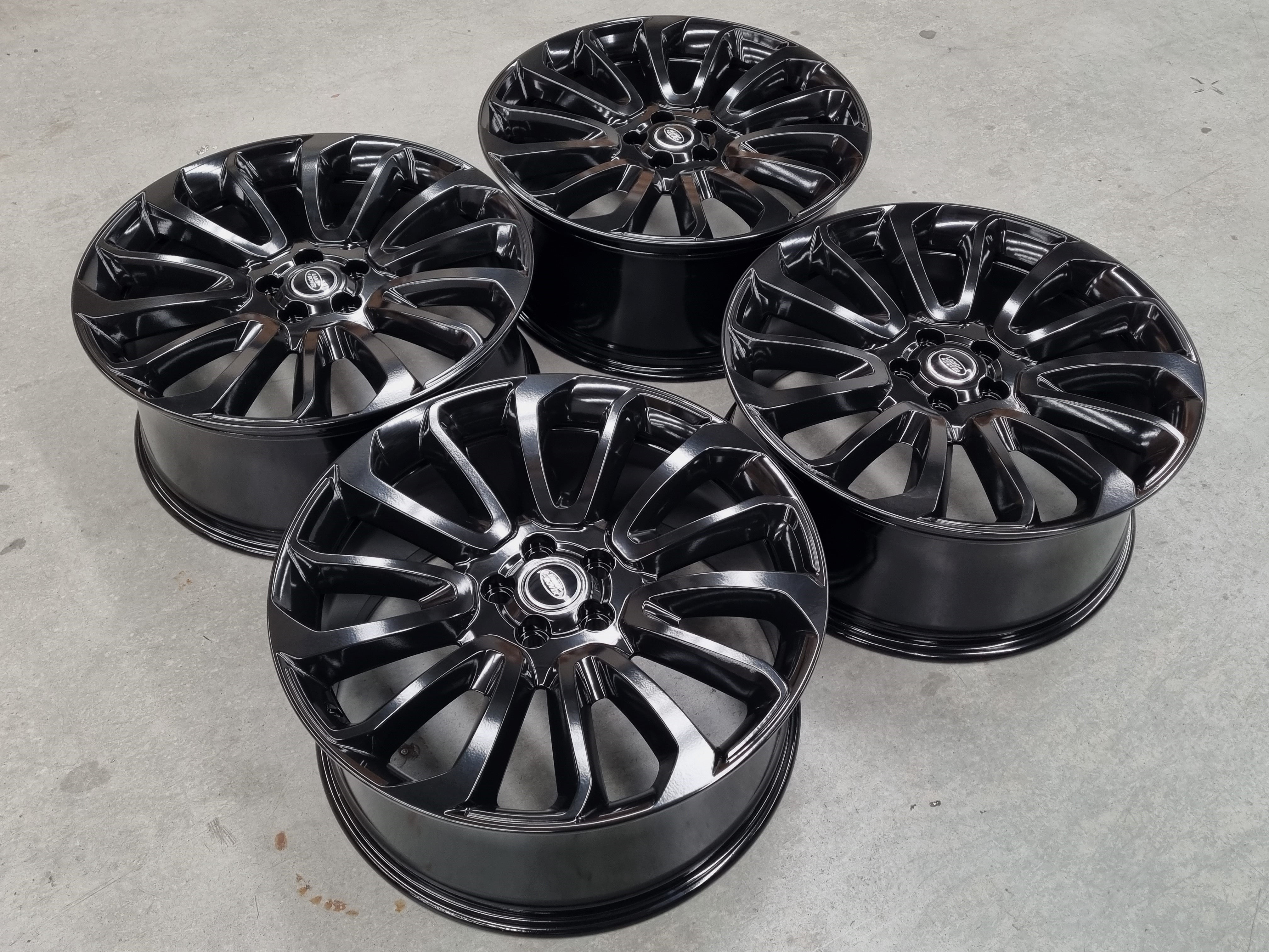 Genuine Range Rover Vogue Turbine Black 22 Inch Alloy Wheels Set of 4 ...