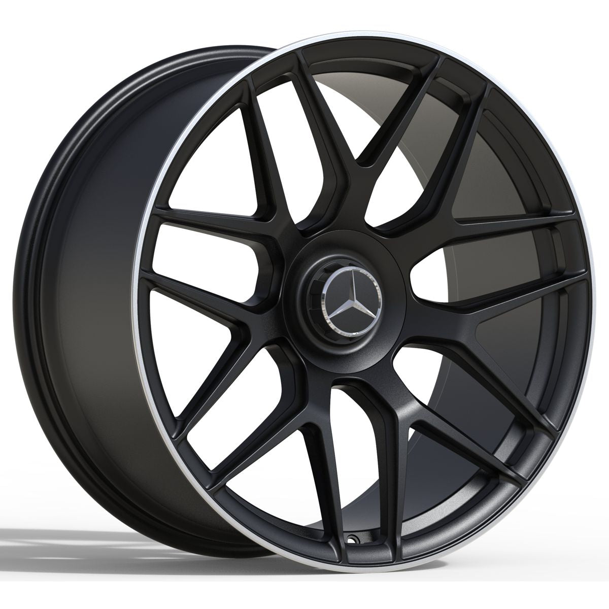 Forged MB138 OEM Plus 20 Inch Staggered Wheels Black Machined Lip - Me ...