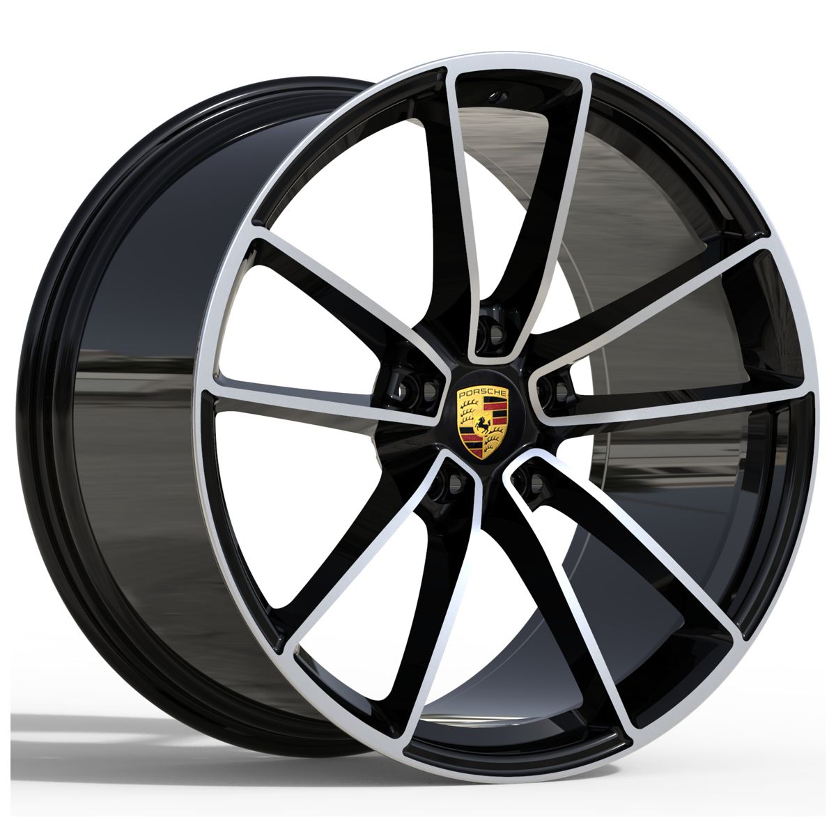 Forged PS1 OEM Plus 20/21 Inch Staggered Wheels Black Machined - Porsc ...