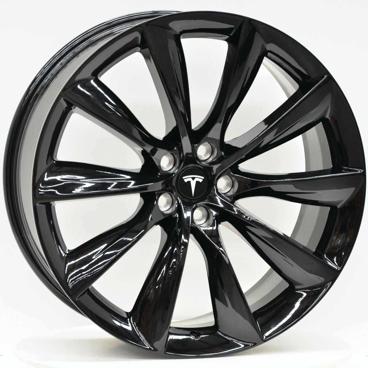 TURBINE Style 22 Inch Staggered Gloss Black Wheels - TESLA Model X ...