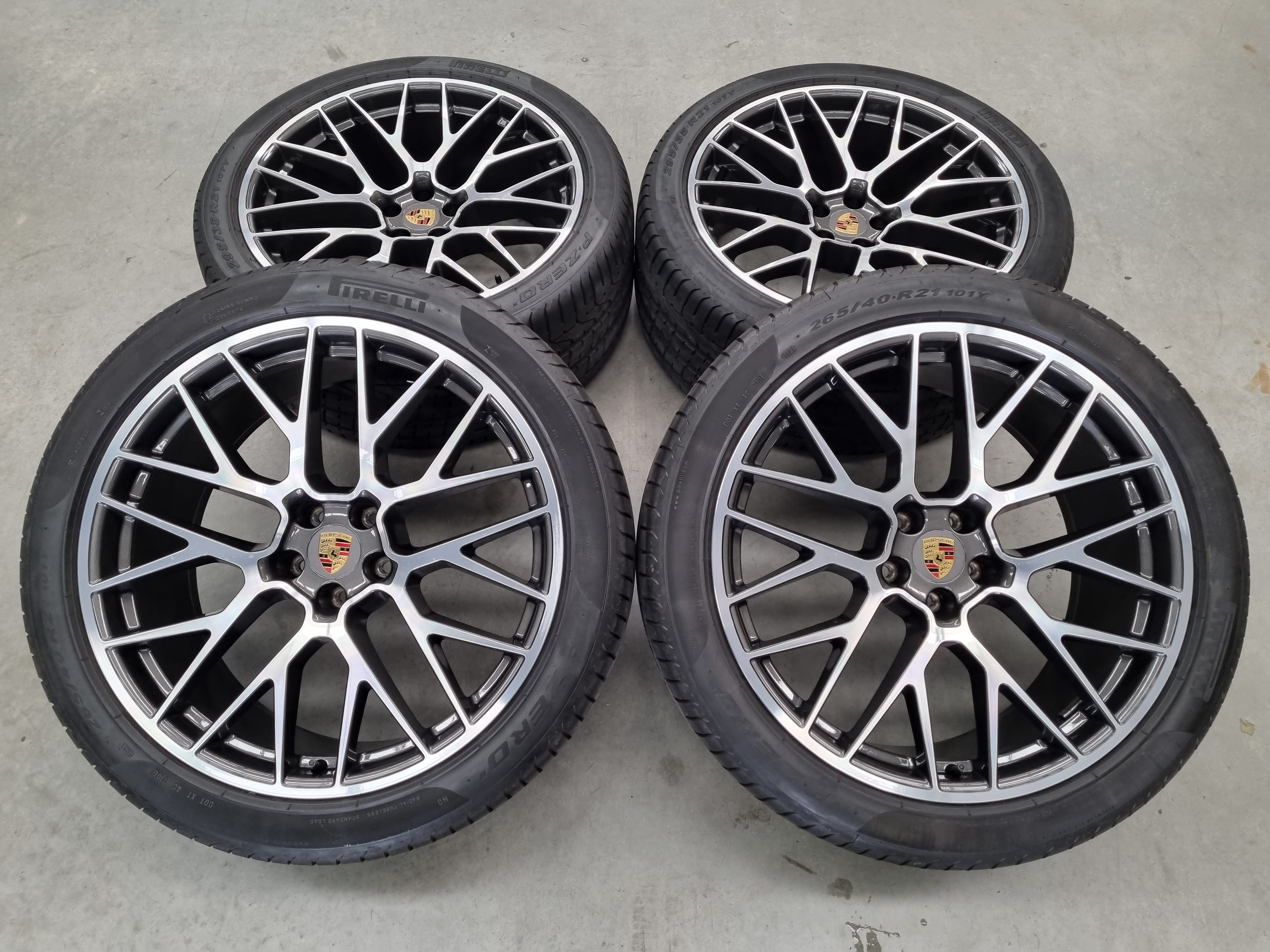 Genuine Porsche Macan 2021 Model 21 Inch Spyder Wheels and Tyres Set o ...