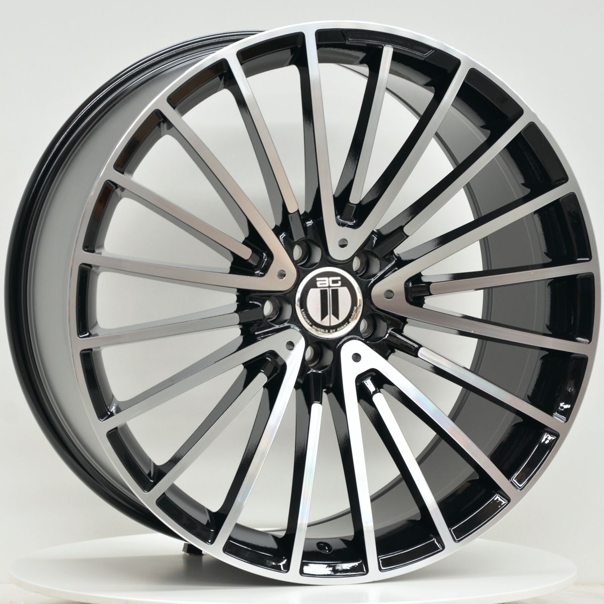 AM600 20 Inch Staggered Black Machined Face - AMG C43 Fitment – Wheel ...
